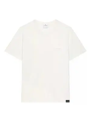 COURREGES Logo-embroidered Cotton T-shirt - White