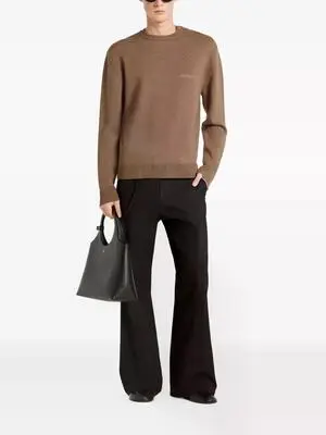 COURREGES Crew Neck Embroidered Sweatshirt