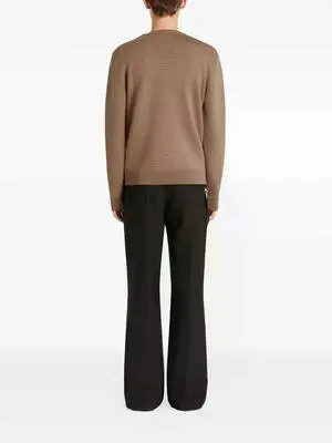 COURREGES Crew Neck Embroidered Sweatshirt