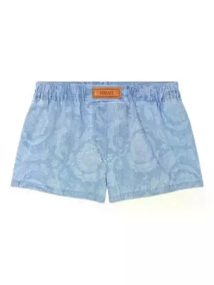 Versace Barocco Jacquard Chambray Boxer Shorts