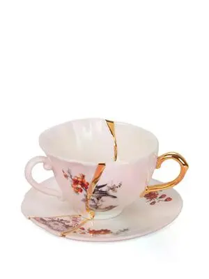 SELETTI Kintsugi Tea Cup And Saucer Set - Neutrals