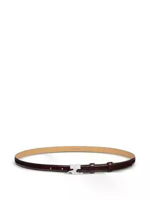 COURREGES AC-Buckle Leather Belt Red