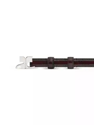 COURREGES Ac-buckle Leather Belt - Red