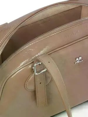 COURREGES Leather Shoulder Bag - Neutrals