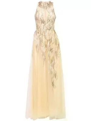 SAIID KOBEISY Embroidered Long Dress
