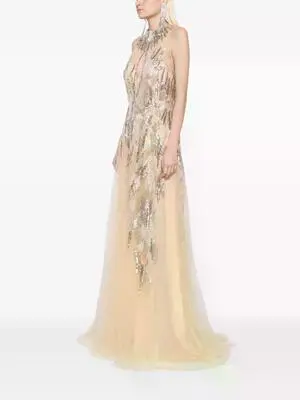 SAIID KOBEISY Embroidered Long Dress