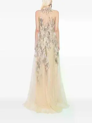 SAIID KOBEISY Embroidered Long Dress