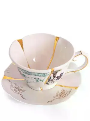 SELETTI Kintsugi #3 Tea Cup Set - White