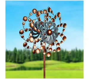EVERGREEN 75'h Bubble Flower Wind Spinner - One-color
