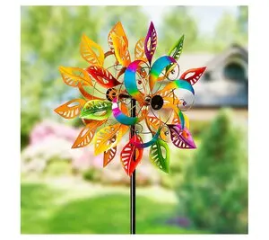 EVERGREEN 75'h Colorful Filigree Leaves Wind Sp Inner - One-color