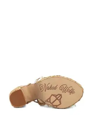 NAKED WOLFE 130mm Raffia Platform Espadrilles