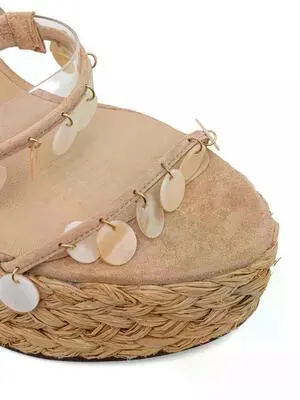 NAKED WOLFE 130mm Raffia Platform Espadrilles