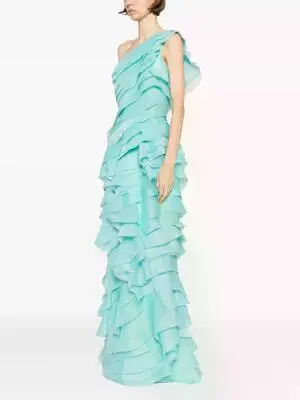 SAIID KOBEISY Layered Organza Dress - Blue