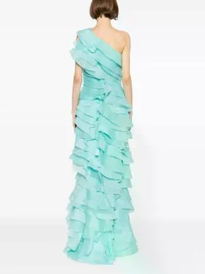 SAIID KOBEISY Layered Organza Dress - Blue