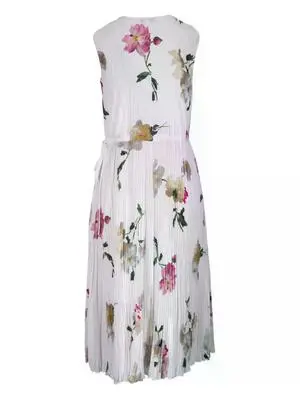 Vince Floral-print Pleated Dress