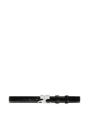 COURREGES Buckle Leather Belt - Black