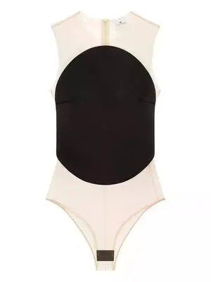COURREGES Asymmetrical Bodysuit - Black