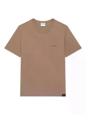 COURREGES Logo-embroidered Short-sleeve T-shirt - Brown