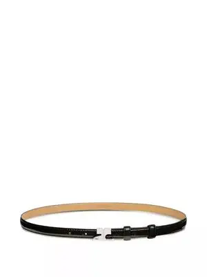 COURREGES Ac-buckle Leather Belt - Black
