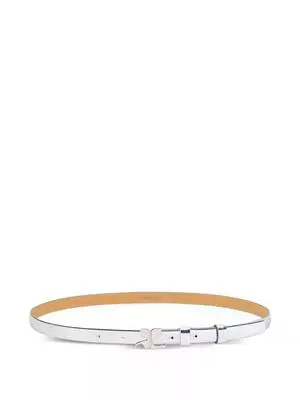 COURREGES Reversible Leather Belt - White