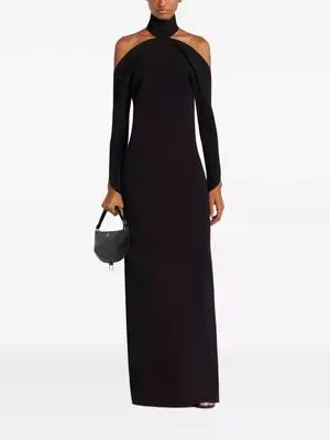 COURREGES Cut-out Long-sleeve Gown - Black