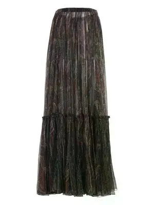 Saint Laurent Paisley Print Pleated Skirt