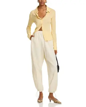 Aqua Lace Inset Cargo Pants Exclusive - Ivory