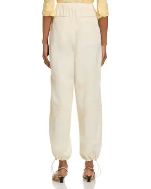 Aqua Lace Inset Cargo Pants Exclusive - Ivory