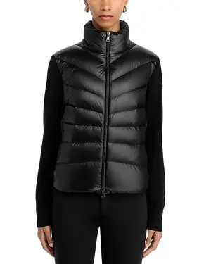 Moncler Cardigan Puffer Jacket - Black