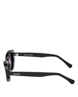 Max Mara Round Sunglasses - Black/smoke