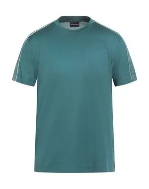 Emporio Armani T-shirt Deep Teal Size Lyocell, Cotton - Green