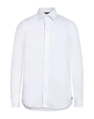 Emporio Armani Man Shirt Navy Size S Cotton, Polyamide, Elastane White