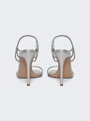 GIANVITO ROSSI Crystal-embellished Stiletto Sandals - Silver