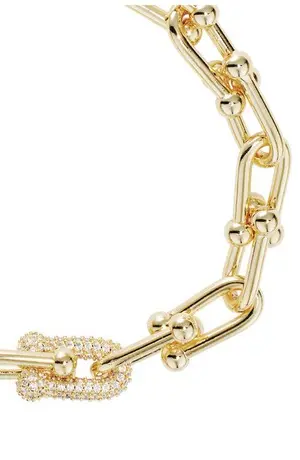ATHRA LUXE Horseshoe Pavé Chain Bracelet