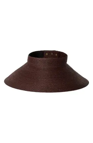 JANESSA LEONÉ Birdie Packable Wide Brim Straw Visor