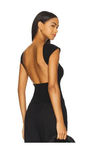 ST. AGNI Sculpted Ballet Knit Top