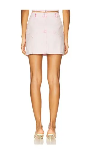 FLEUR DU MAL Colored Denim Garter Skirt