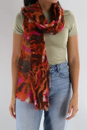La Fiorentina Abstract Print Scarf