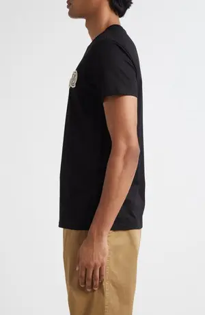 Moncler Logo Patch T-shirt - Black