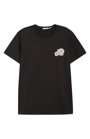 Moncler Logo Patch T-shirt - Black