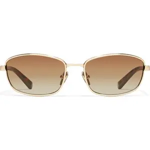 Quay 58mm Gradient Square Sunglasses - Gold/ Sepia