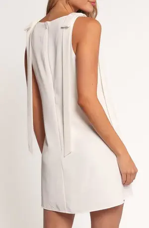 PETAL & PUP Floriana Bow Shoulder Shift Dress
