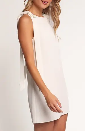 PETAL & PUP Floriana Bow Shoulder Shift Dress