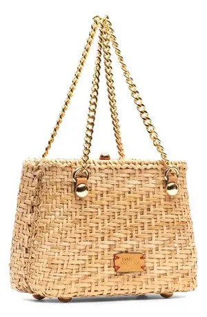 FRANCES VALENTINE Wicker Basket Shoulder Bag