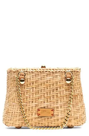 FRANCES VALENTINE Wicker Basket Shoulder Bag
