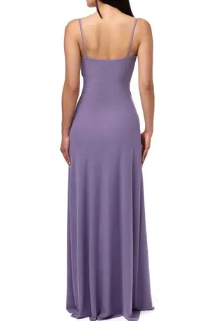 Naked Wardrobe Mesh Overlay Maxi Dress - Lavender