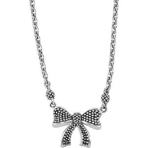 Lagos Kinder Caviar Bow Necklace