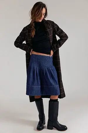 Free People Women's Denim Midi Skirts