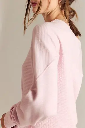 Free People Jess Long Sleeve - Pink Heather