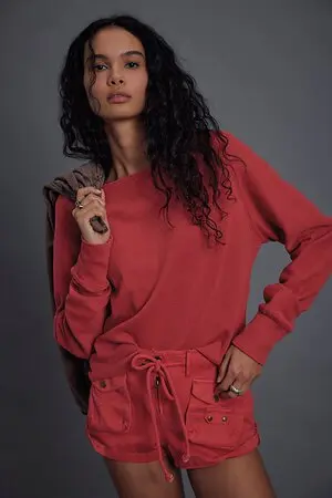 Free People Jess Long Sleeve Salsa